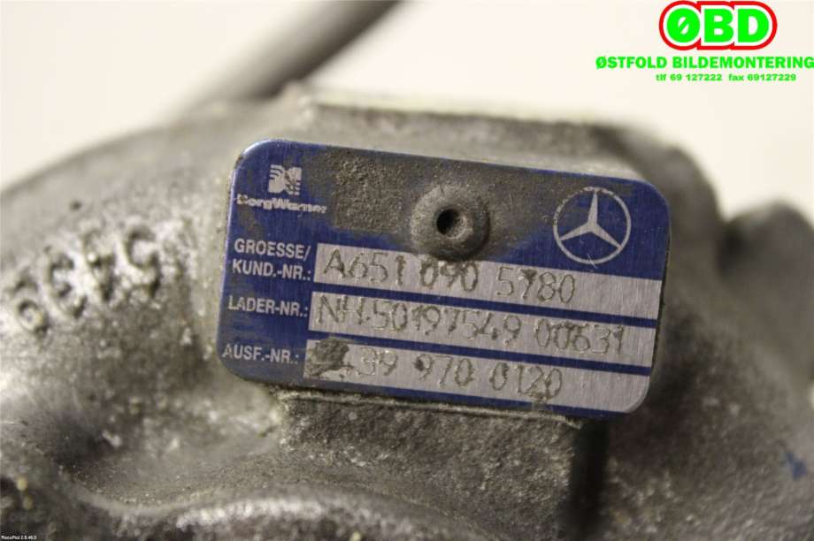 Turbo til Mercedes CLS, 2011-2017 (C218)(C218) (A 651 090 61 80|A 651 ...