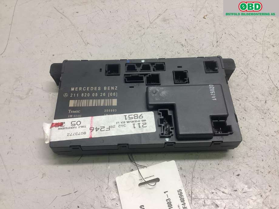 Styreenhet dør venstre foran til Mercedes E-Klasse, 2002-2006 (W211 ...