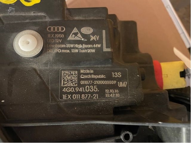 Frontlykt venstre halogen til Audi A6, 2014-2018 (C7, Type IV, Fase 2 ...