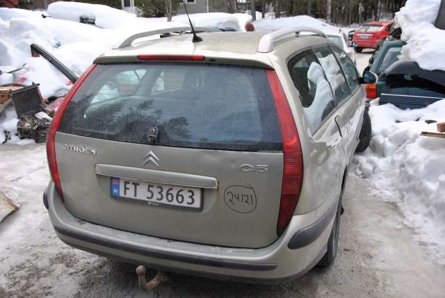 Bakrute til Citroën C5, 2001-2004 (Type I, Fase 1) (), Motorkode ...